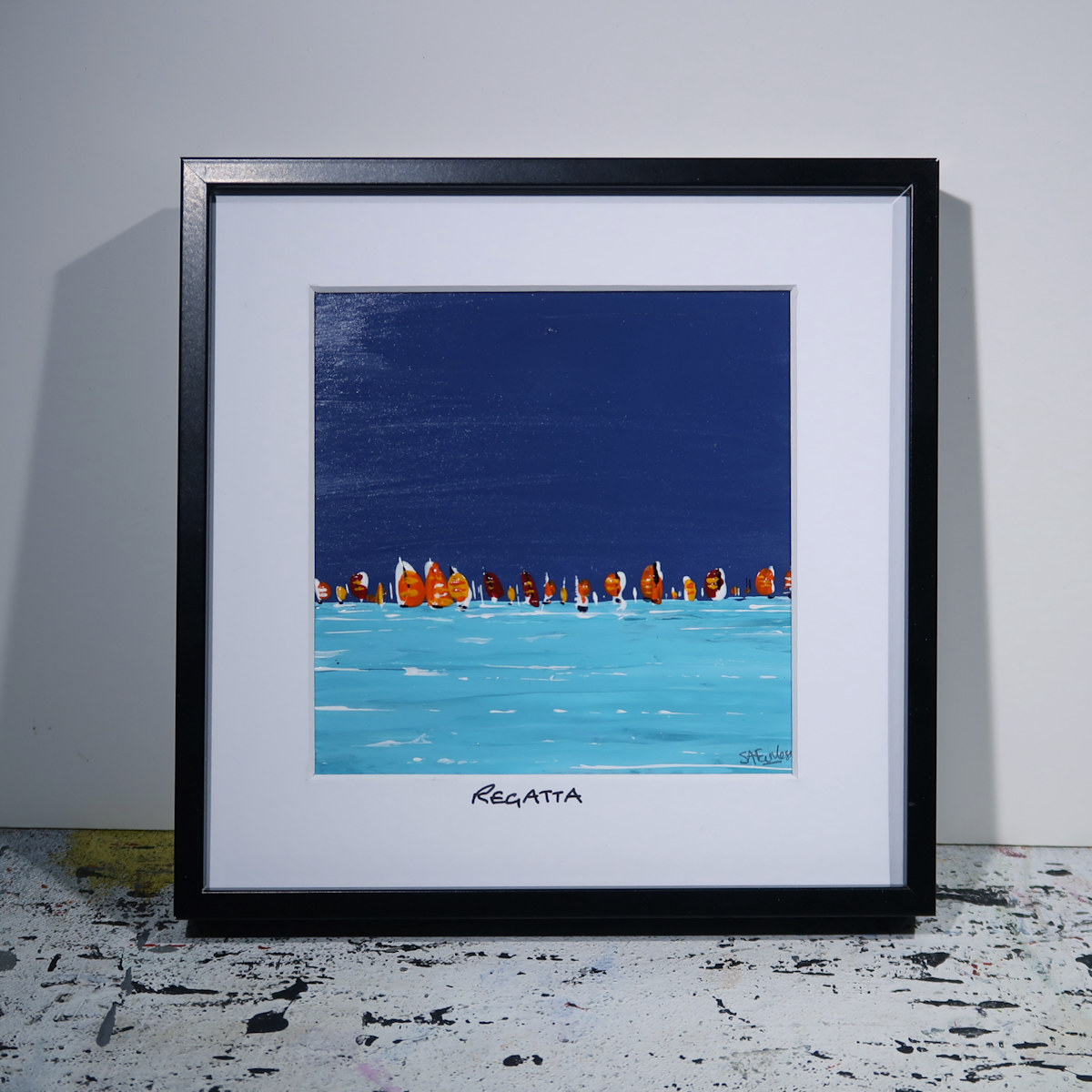 Regatta - framed seascape painting