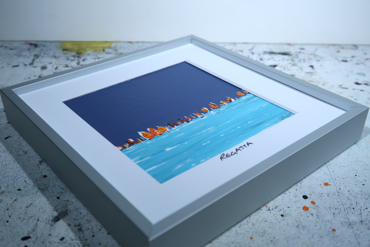 Regatta - framed seascape painting