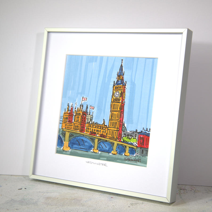 Westminster London pen and ink sketch