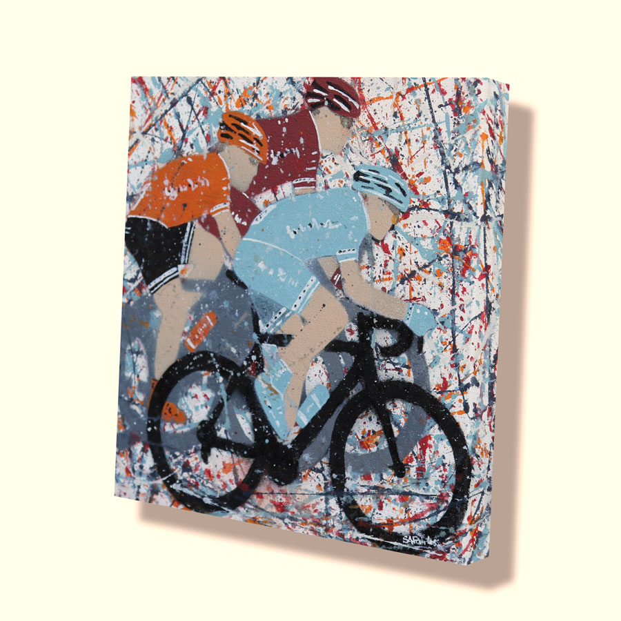 Weekend Ride - abstract popart styled cycling art