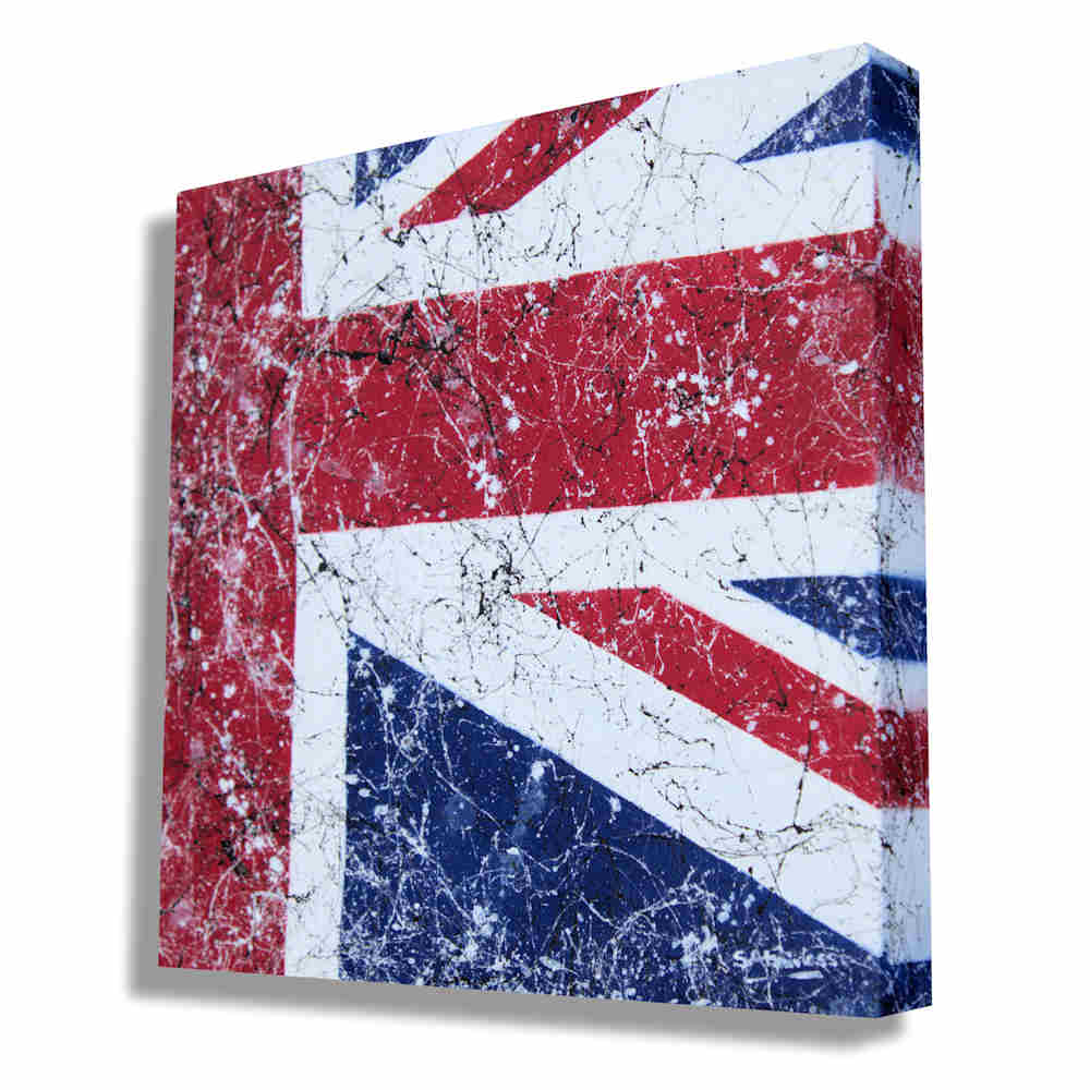 Union Jack pop art abstract painting