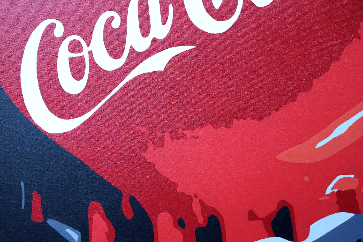 Coca Cola - bright colourful popart coca cola painting