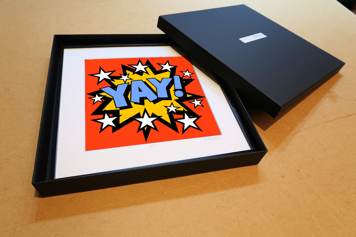 YAY! - framed pop art comic word print