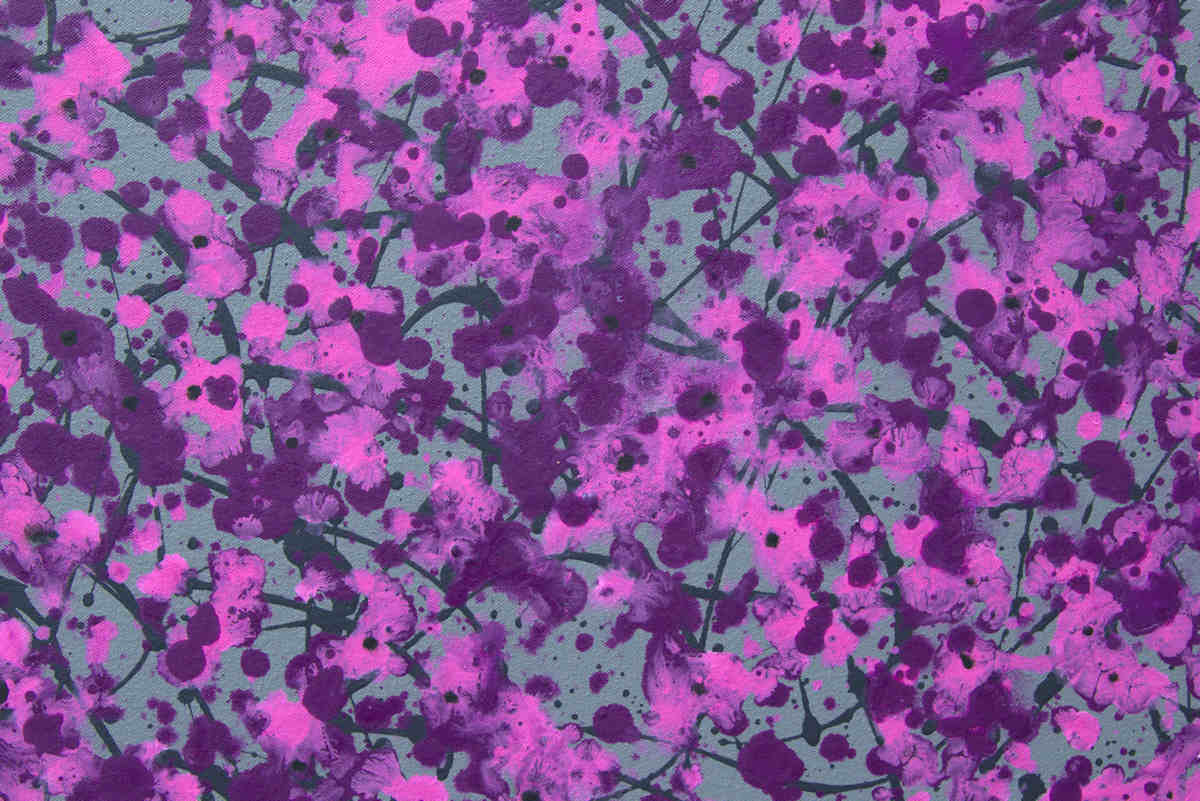 Spring Blossom Magenta - floral painting on canvas